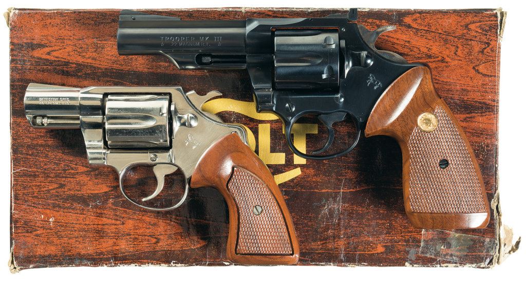 Two Colt Double Action Revolvers -A) Colt Trooper MK III Revolver in 22 ...
