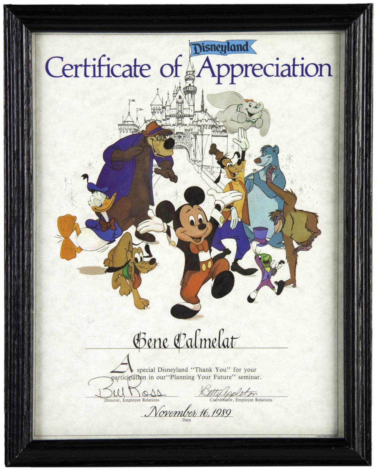 Disney Marriage Certificates
