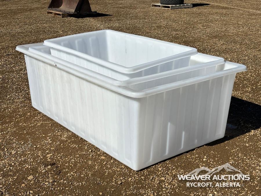 (3) POLY WATER TUBS - Weaver Bros. Auctions Ltd.