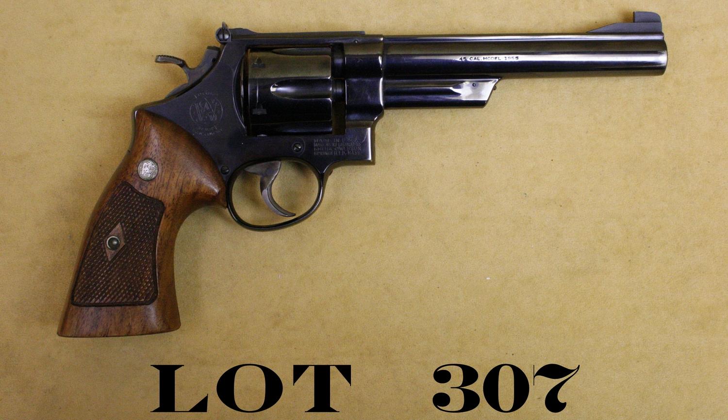 Smith & Wesson Model 25 4-screw DA revolver, Model 1955 .45 cal., 6-1/2 ...